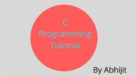 c programming tutorial introduction youtube
