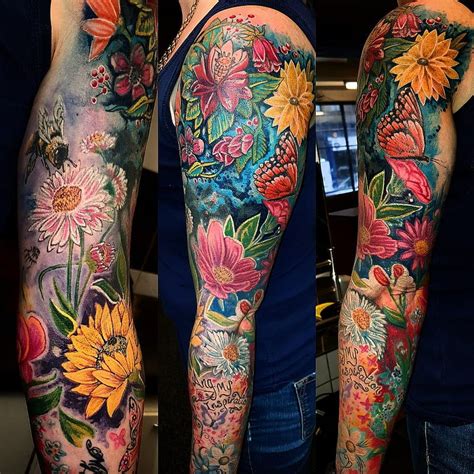 Floral Sleeve Floral Tattoo Sleeve Sleeve Tattoos For Women Tattoos