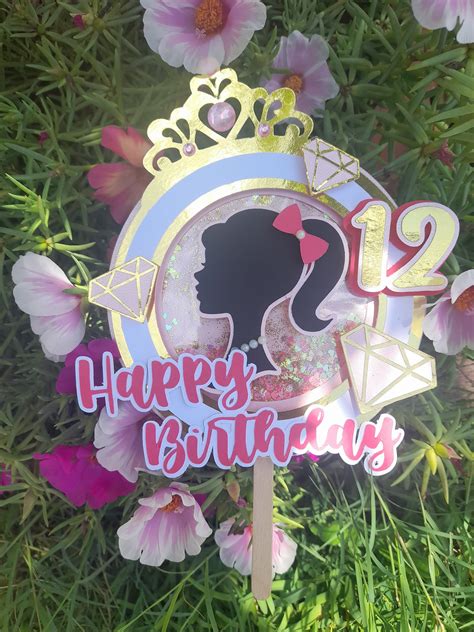 Cake Topper Barbie Birthday Cake Topper Digital Svg File Etsy Australia