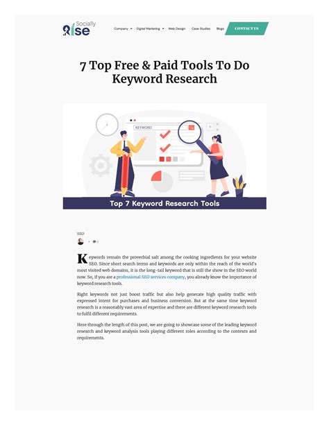 7 Top Free Paid Tools To Do Keyword Research By Rise Socially Issuu