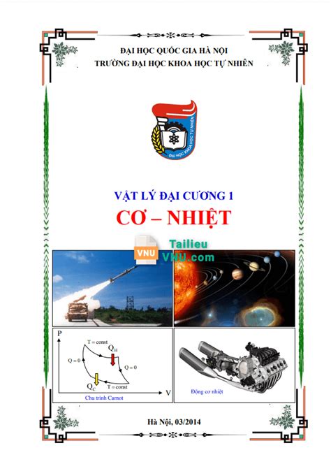 Tài liệu Vật lý đại cương 1 Cơ nhiệt Hoàng Văn Trọng Tài liệu VNU