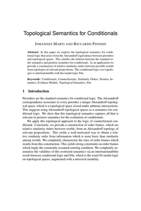 pdf topological semantics for conditionals