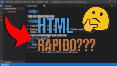 Como criar um site simples HTML básico YouTube