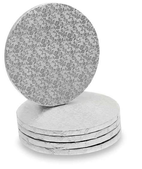 Okrągły podkład pod tort gruby srebrny śr 35 cm Sklep Polmarkus