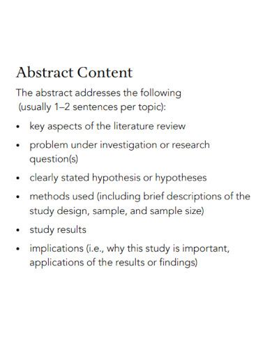 Abstract Writing Examples How To Write Pdf