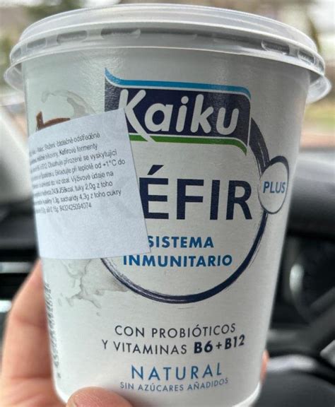 Kéfir Plus Natural sin azúcares añadidos Kaiku kalorie kJ a nutriční