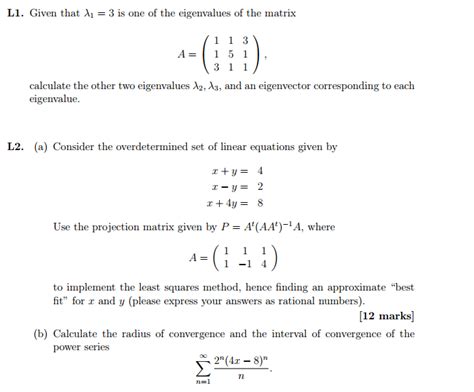 solved given that lambda 1 3 is one of the eigenvalues of