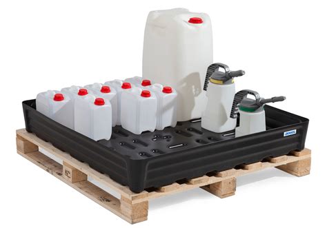 Bac de rétention pour bidons pro line en polyéthylène PE sans