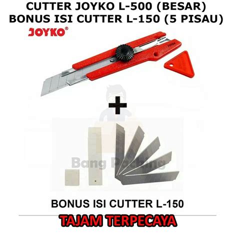 Jual Cutter JOYKO Besar Cutter JOYKO L500 Isi Cutter L150 5 Pcs 1