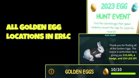 All Golden Egg Locations In Erlc Roblox Youtube