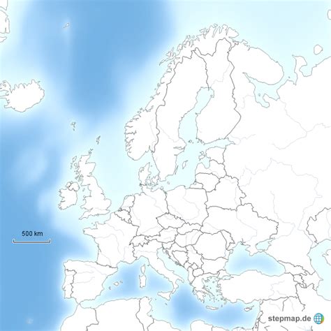 Stumme Karte Europa von butz Landkarte für Europa