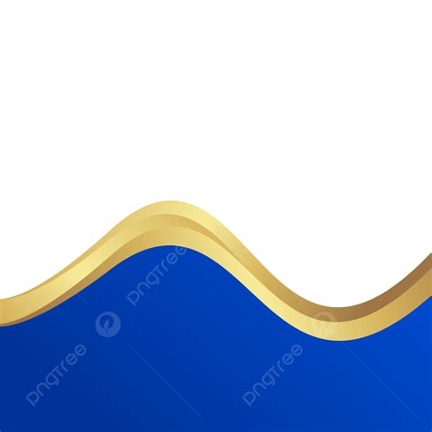 Wave Blue Golden Abstract Vector Blue Gold Border Blue Golden Golden
