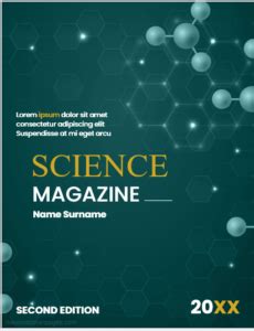 Science Magazine Cover Page MS Word Cover Page Templates