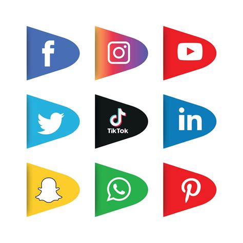 Social Media Icons Set Logo Vector Illustrator 14854807 Vector Art At