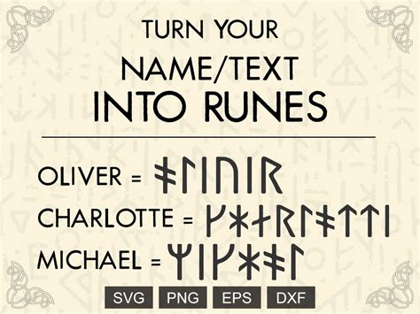 Custom Text To Runes Name To Runes Text Turn Text Into Runes