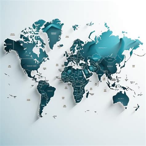 Mapa Del Mundo Vectorial Realista Vector En Fondo Blanco Vector Premium