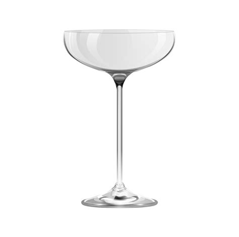 Premium Vector Realistic Empty Champagne Glass Isolated On White