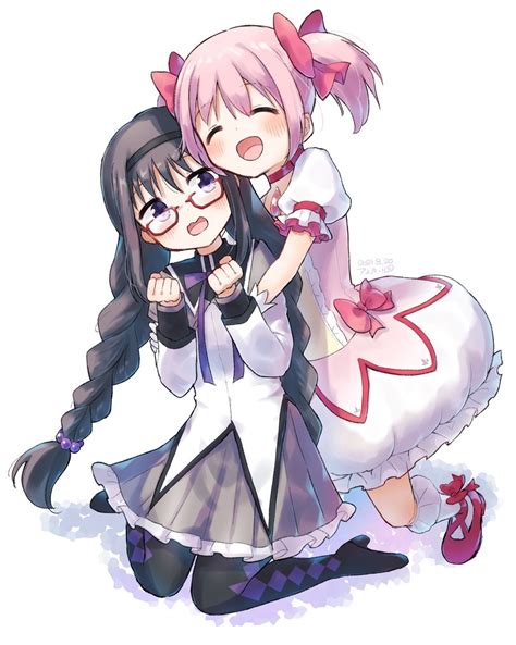 Akemi Homura And Kaname Madoka Mahou Shoujo Madoka Magica And 1 More