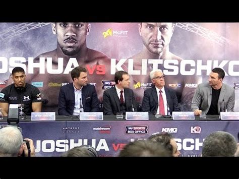 Anthony Joshua Wladimir Klitschko Press Conference At Wembley Stadium