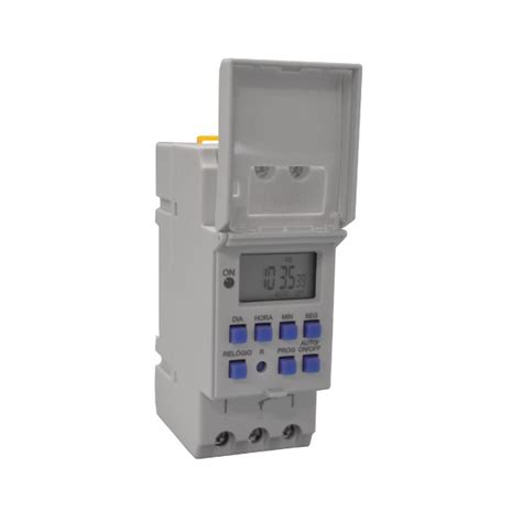 Interruptor Temporizador Digital Bivolt Trilho Din Letm Exatron