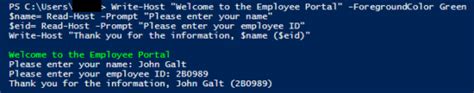 powershell how to prompt for user inputs using the read host cmdlet