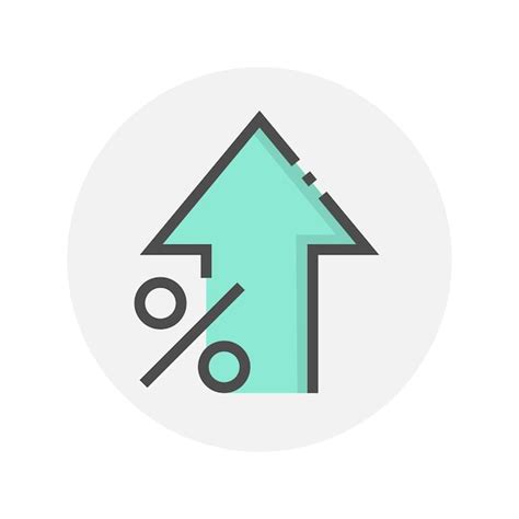 Icono de ganancias de crecimiento en estilo plano ilustración vectorial