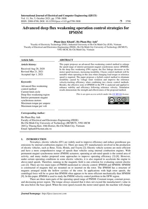 pdf advanced deep flux weakening operation control strategies for ipmsm