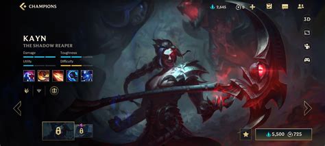 League Of Legends Wild Rift Kayn Shadow Assassin Champion Guide