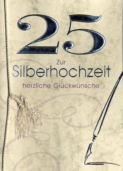Silberhochzeit Grußkarte Urkunde 25 Zur Silberhochzeit herzliche