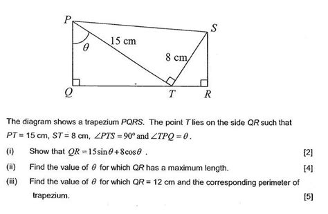 o level maths paper 2 q11 trigonometry challenging o level additional maths a maths