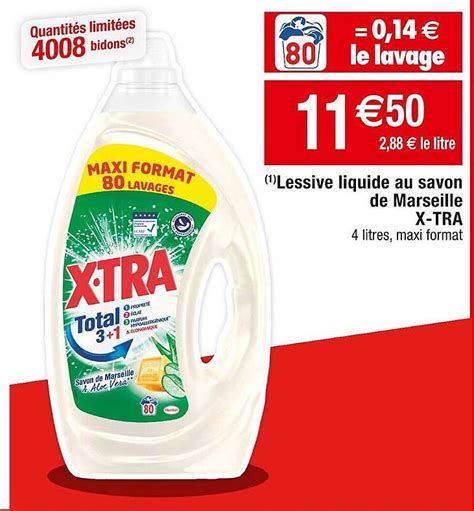Promo Lessive Liquide Au Savon De Marseille X Tra Chez Cora ICatalogue Fr