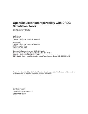 Fillable Online Cradpdf Drdc Rddc Gc OpenSimulator Interoperability