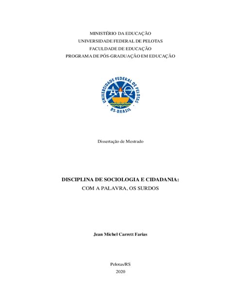 Preenchível Disponível guaiaca ufpel edu cidadania e disciplina de