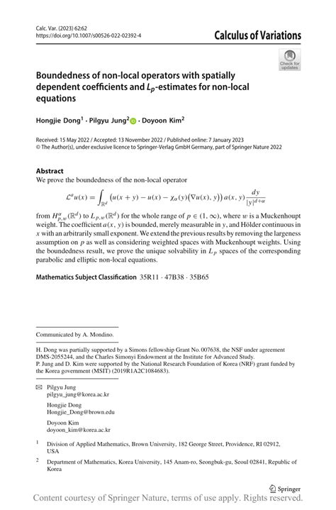boundedness of non local operators with spatially dependent coefficients and lp estimates for