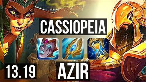 CASSIOPEIA Vs AZIR MID Rank 4 Cassio 3 0M Mastery Quadra 7 Solo