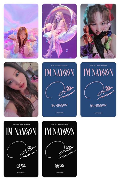 Twice I m Nayeon photocards template 2023 Kart çizimi Kartlar Çizim