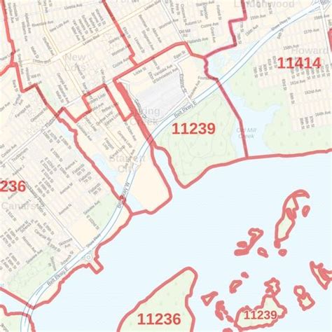 Queens County New York ZIP Codes Map