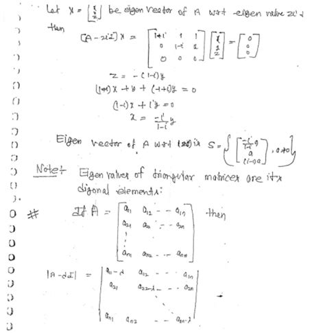 linear algebra handwritten class notes pi aim net csir