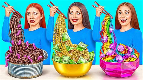 Rich Vs Broke Vs Giga Rich Food Challenge By Jelly DO YouTube