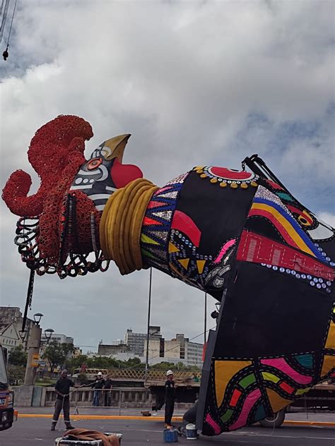 GALO DA MADRUGADA Veja Fotos Da Montagem Do Galo Gigante Para O