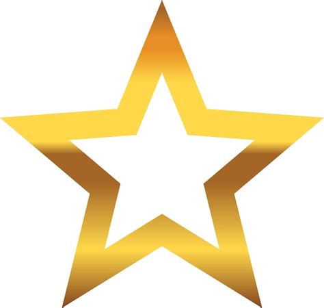 Estrella Dorada Con Fondo Transparente Vector Premium