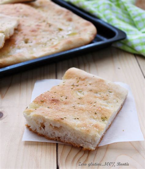 Focaccia A Lunga Lievitazione Senza Glutine Con Solo 1 Grammo Di Lievito
