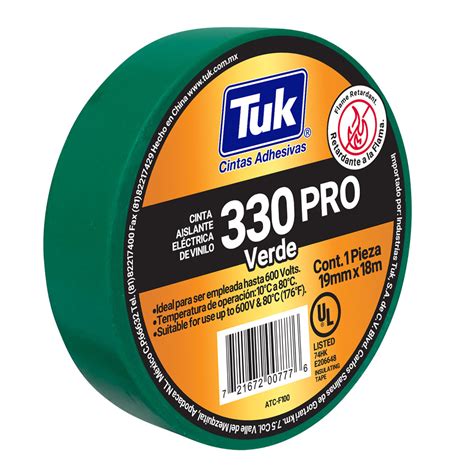 CINTA AISLANTE ELÉCTRICA DE VINILO 19 MM X 18 M VERDE The Home Depot
