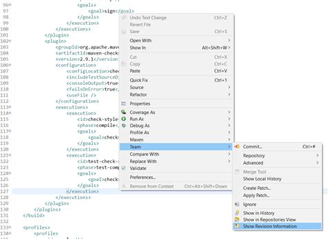 how to check git commit history of a particular line in eclipse w3 spot