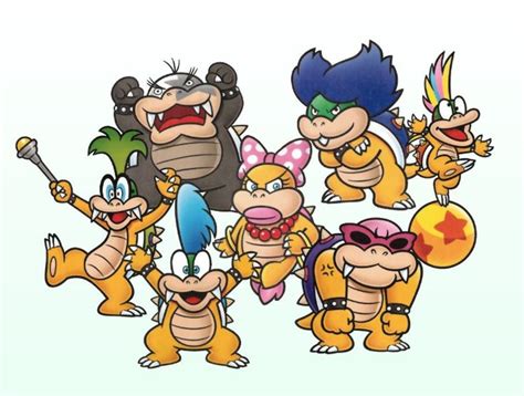 Koopalings Super Mario Art Mario Art Mario Bros Party