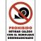 Cartel Prohibido Retirar Calzos con el Remolque Desenganchado Tamaño
