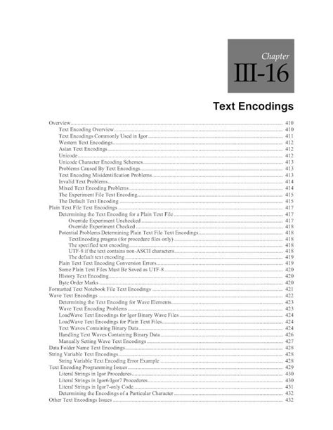 PDF Chapter III 16 Text Encodings Pdf The Characters Represented By