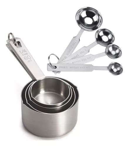 Conjunto Medidores Cozinha X Caras Colheres Medidoras Inox Frete Gr Tis
