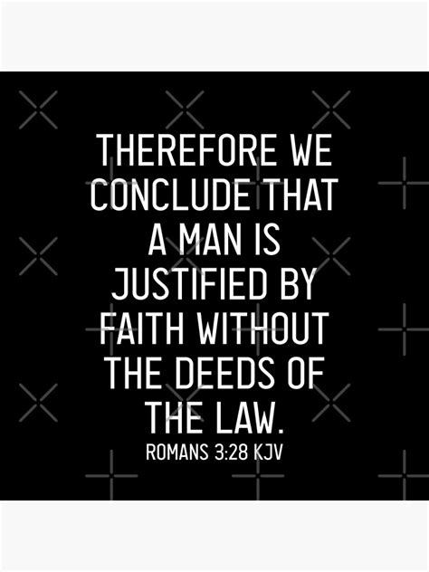 Romans 3 28 KJV Poster For Sale By Logosdesignshop Redbubble