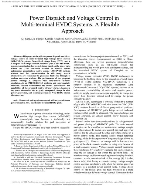 pdf power dispatch and voltage control in multi terminal hvdc systems a flexible approach